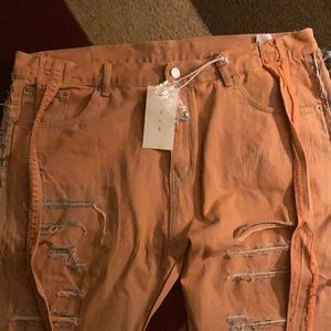 mmnl | Jeans | Orange Ripped Jeans Never Worn | Poshmark